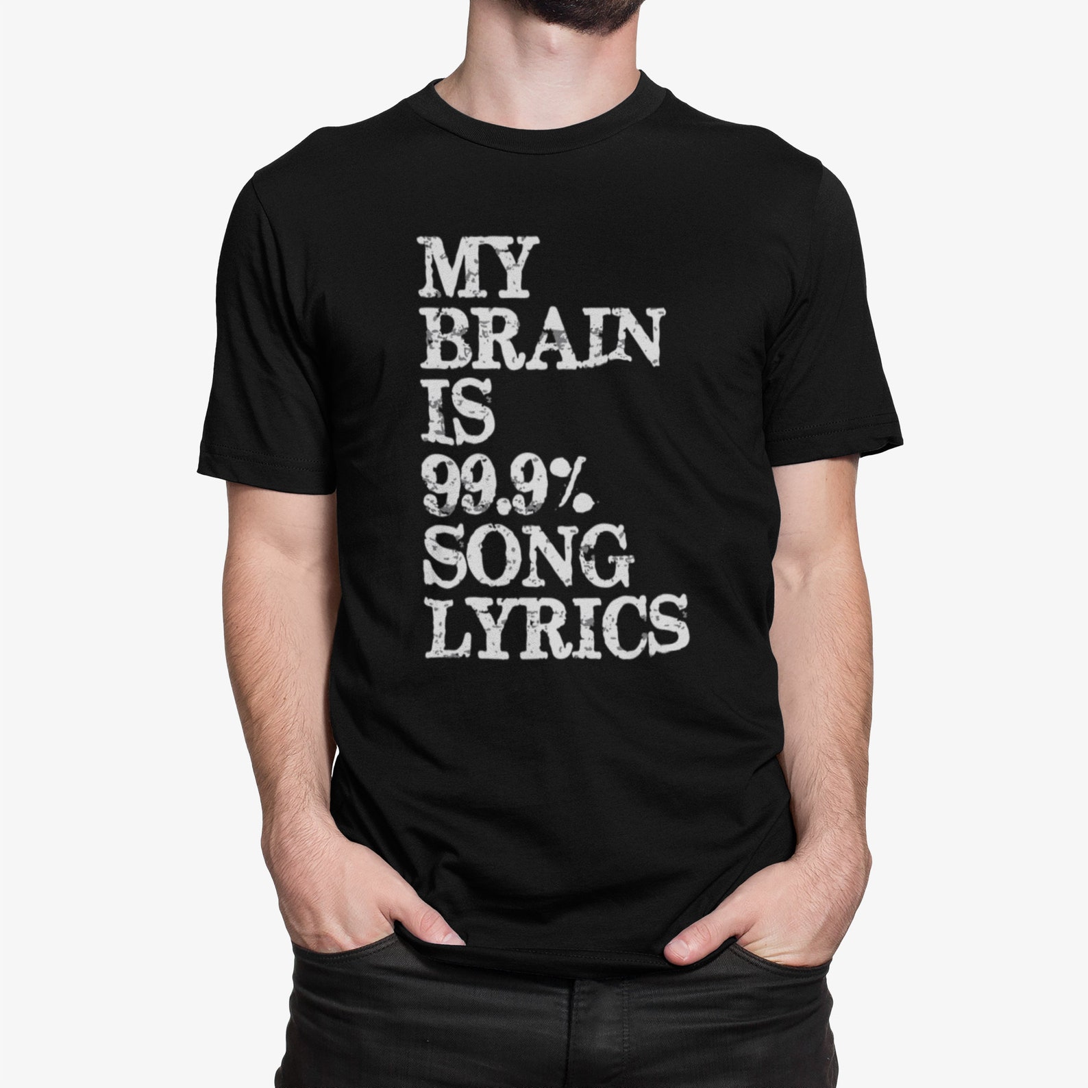 My Brain is 99% Song Lyrics, Funny Music Shirt, Band Shirt, Music Lover ...