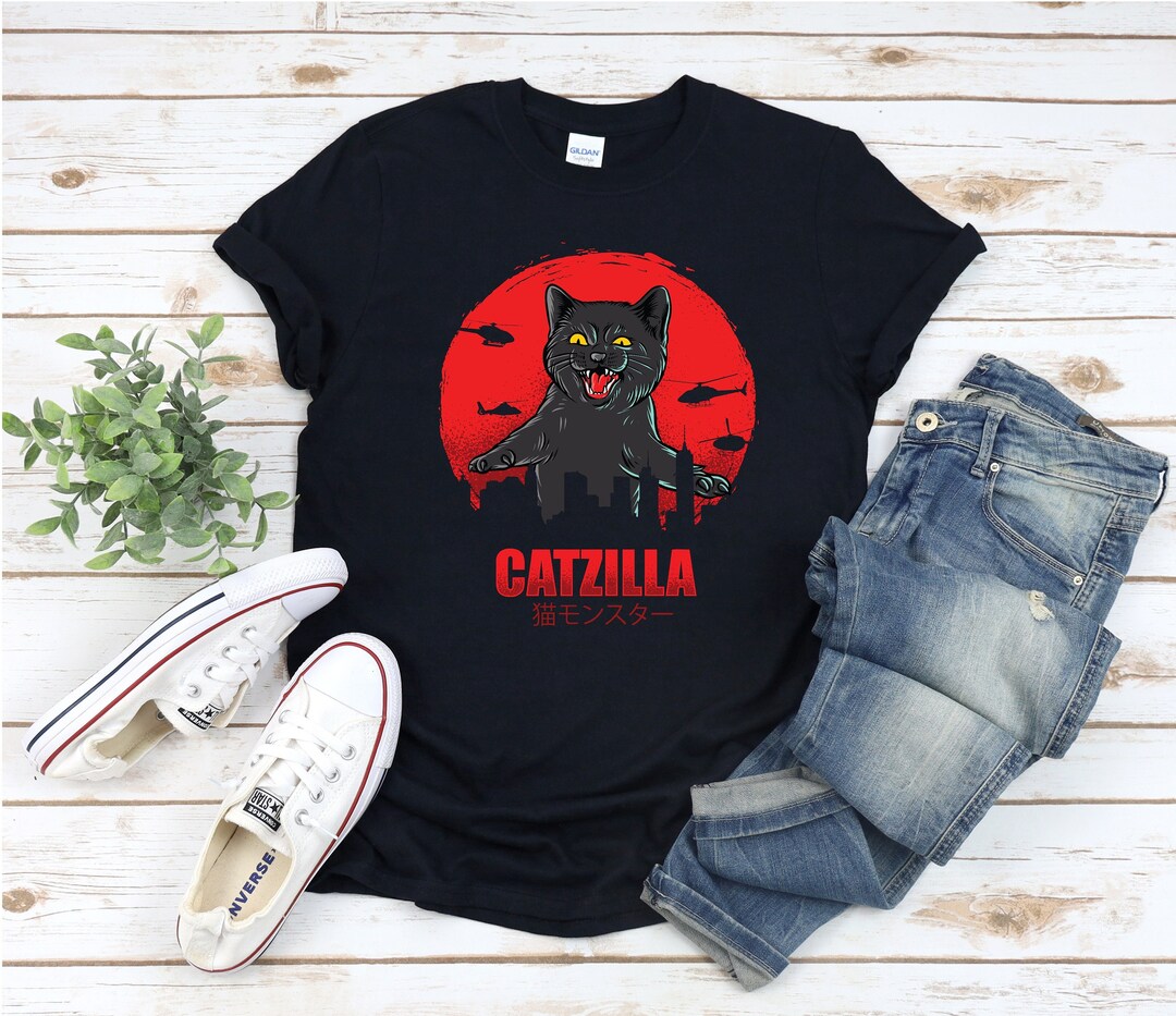 Catzilla Cat Shirt, Funny Cat Shirt, Cat T-shirt, Funny Cat Gifts, Cat ...