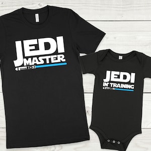 Jedi Master and Jedi in Training Shirts, Matching Father and Baby ...