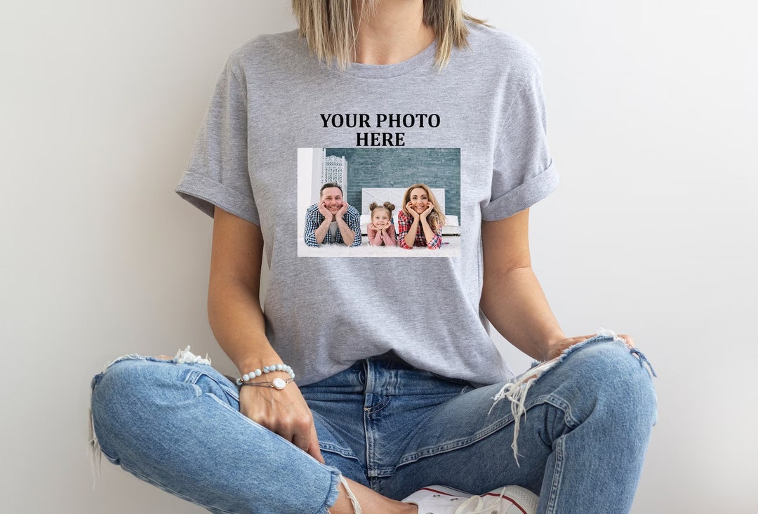 Custom Women's Unisex Shirts, Custom Text & Photo, Personalized Mom ...
