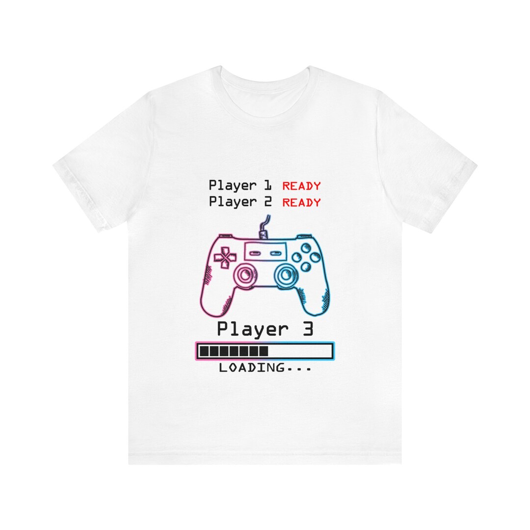 Gamer Pregnancy Reveal Shirt, Player 3 Loading, Baby Announcement Pink ...