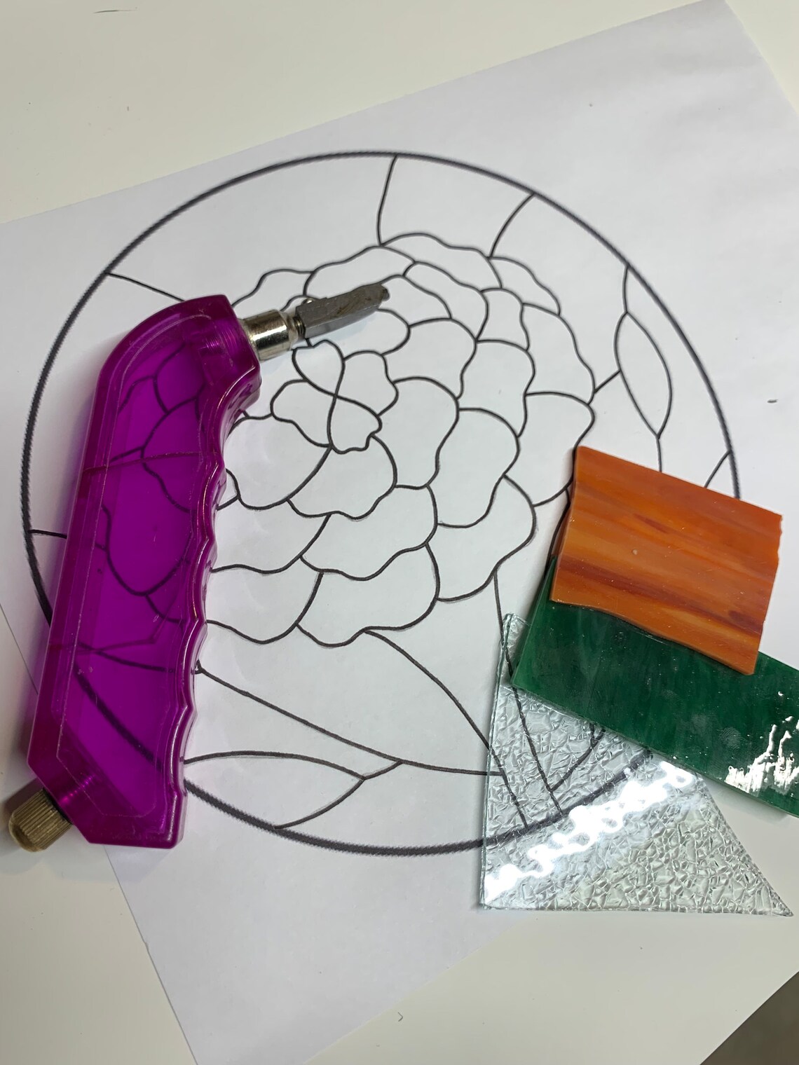 Stained Glass Marigold Pattern - Etsy