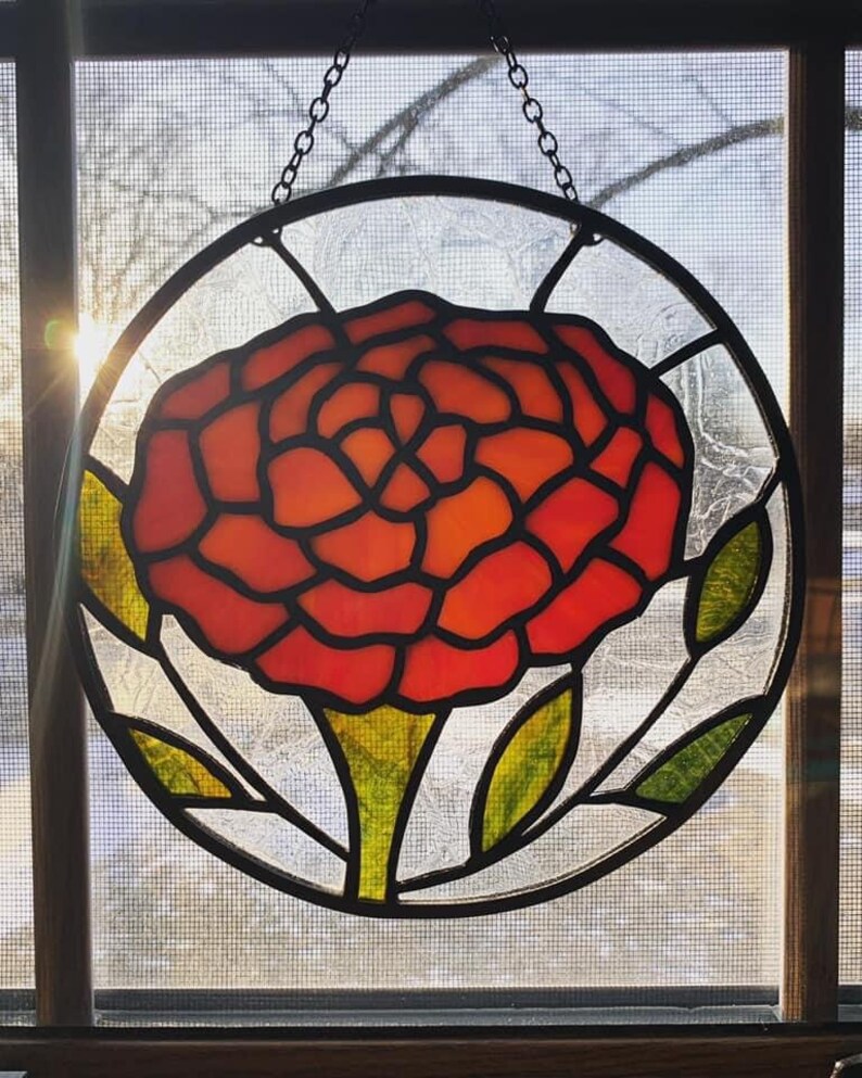 Stained Glass Marigold Pattern - Etsy
