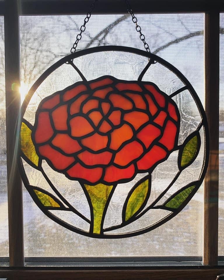 Stained Glass Marigold Pattern - Etsy