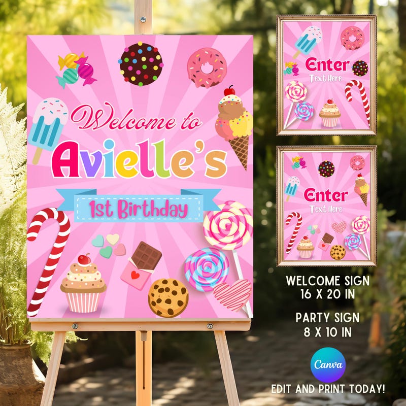 Candyland Printable Signs - Etsy