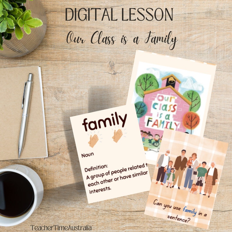 Our Class is a Family - Vocabulary Lesson - Etsy