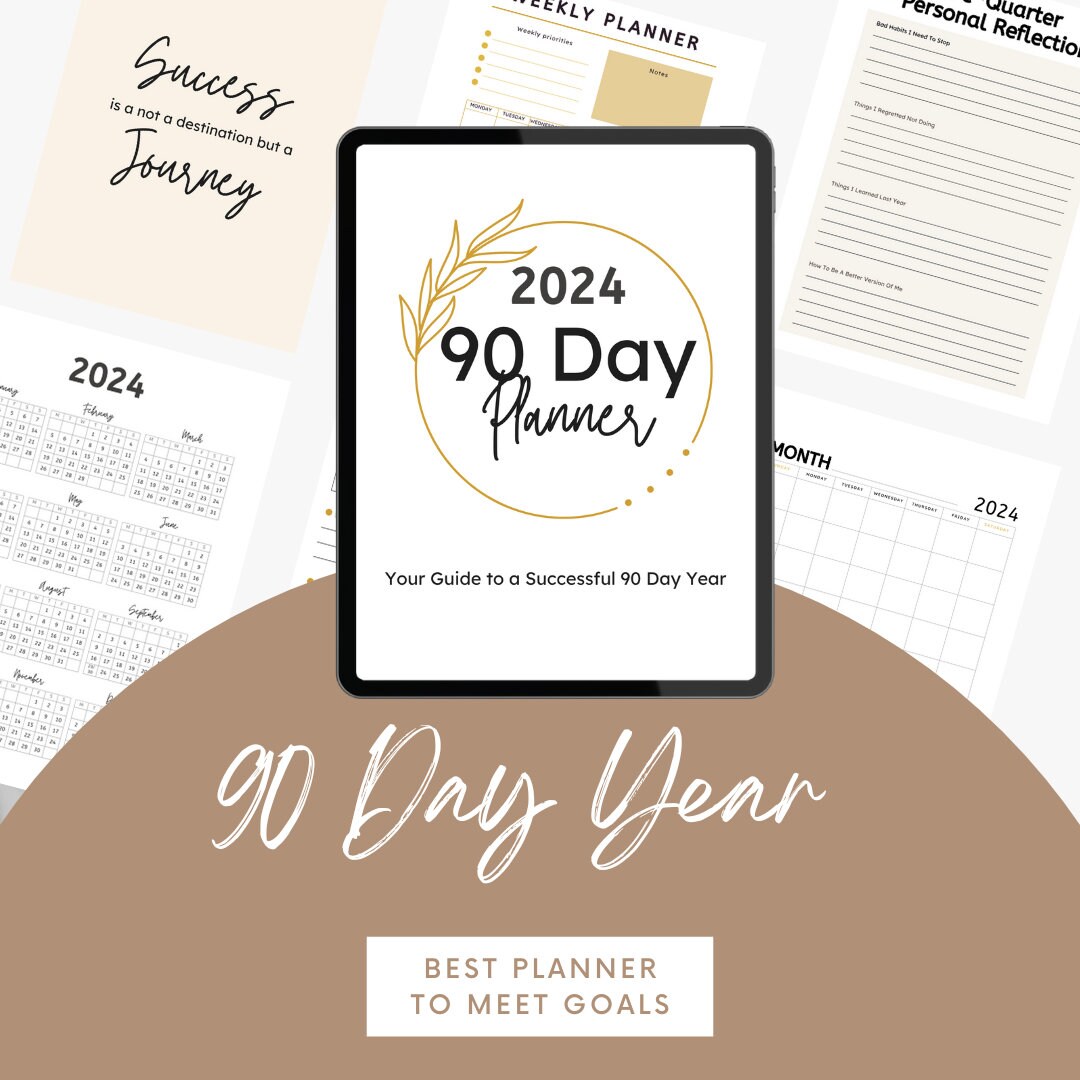 90 Day Year Planner Reusable Printable - Etsy