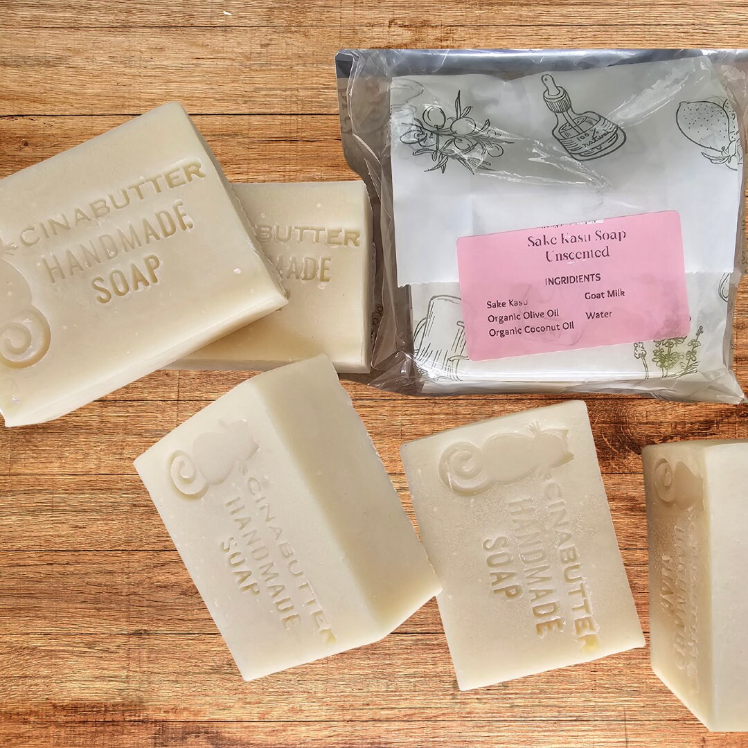 Sake Kasu Soap / Sake Lees Soap, Unscented Handmade Soap, Goat Milk ...