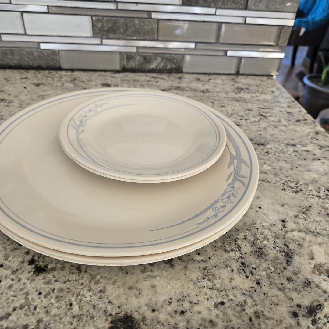 Set of 5 Corelle Corning Ware Blue Lily - Etsy