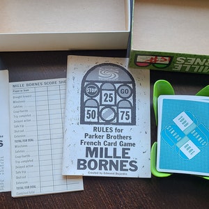 Vintage 1964 Mille Bornes Board Game French Game Cards - Etsy