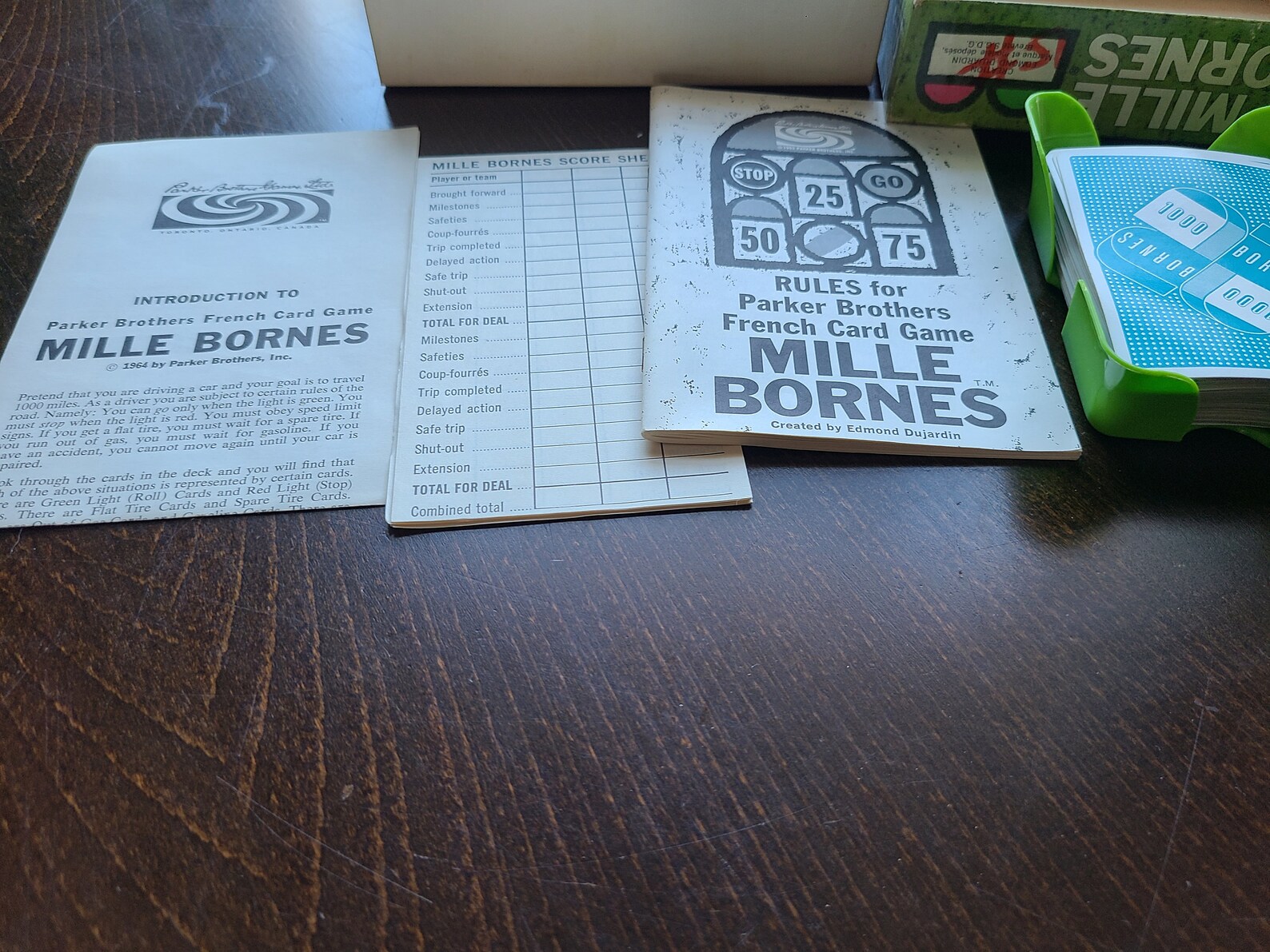 Vintage 1964 Mille Bornes Board Game French Game Cards - Etsy