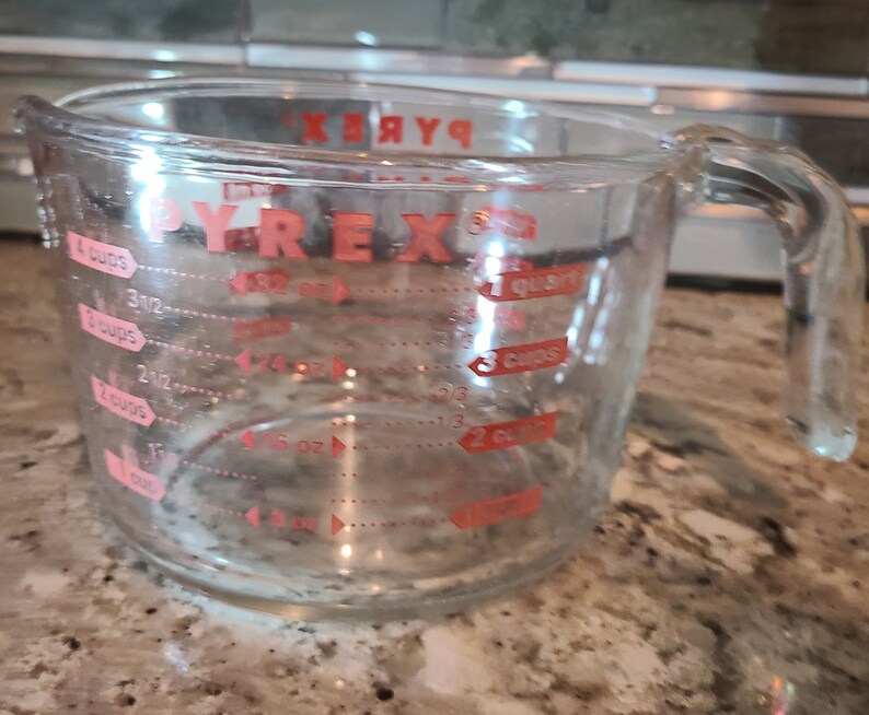 Vintage PYREX 4-cup Glass Measuring - Etsy