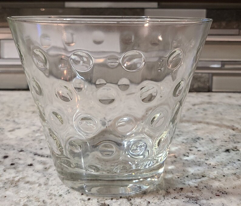 Retro Libbey Crisa Heavy Pitcher, 6 Matching Glasses and a Glass Ice ...