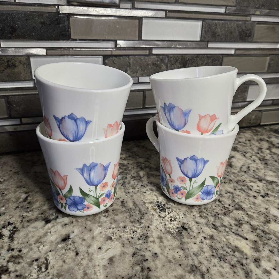 Corningware Fresh Cut Tulip Coffee Mugs - Etsy
