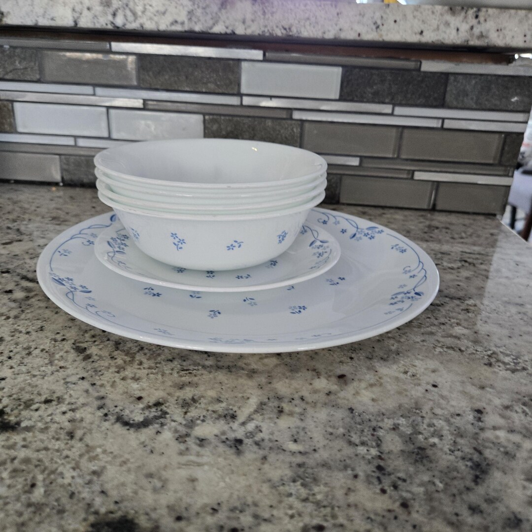 Corelle Corning "provincial Blue" Floral 6 Pc Set - Etsy