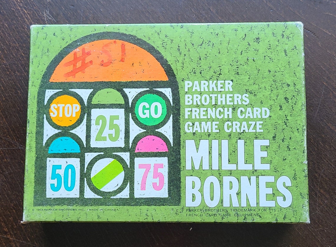 Vintage 1964 Mille Bornes Board Game French Game Cards - Etsy