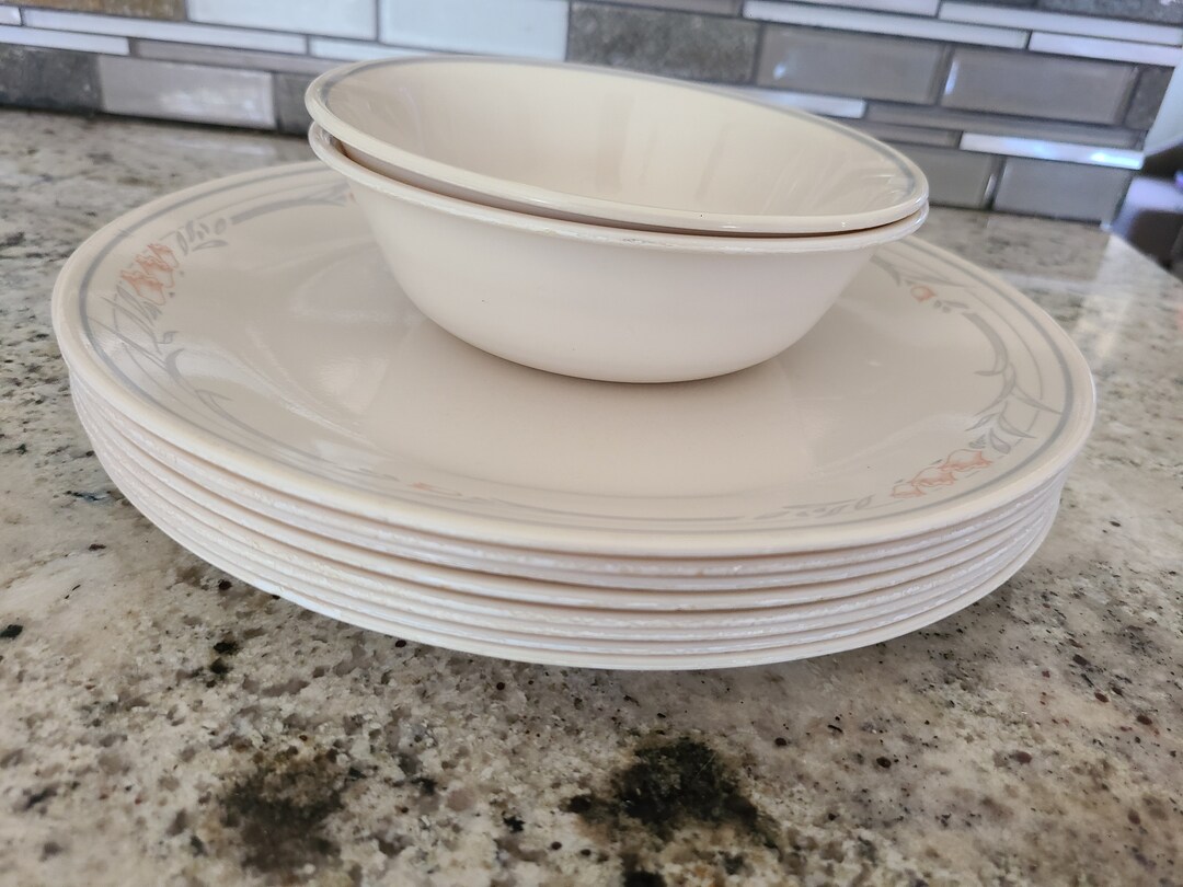 Corelle Rose Beige 10 Pc Set - Etsy