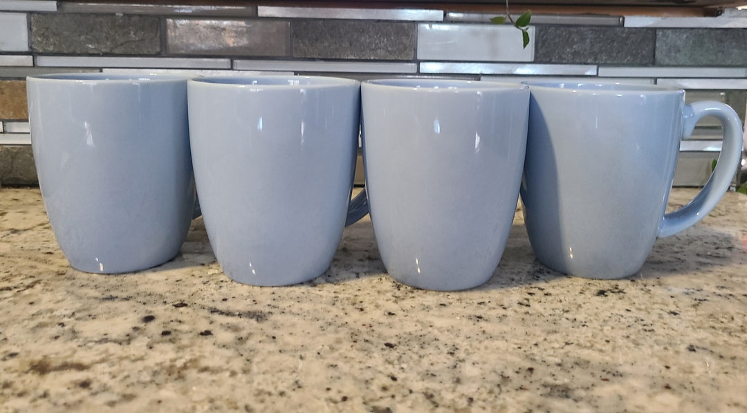 CORELLE Set of 4 Light Blue Corelle Mugs - Etsy