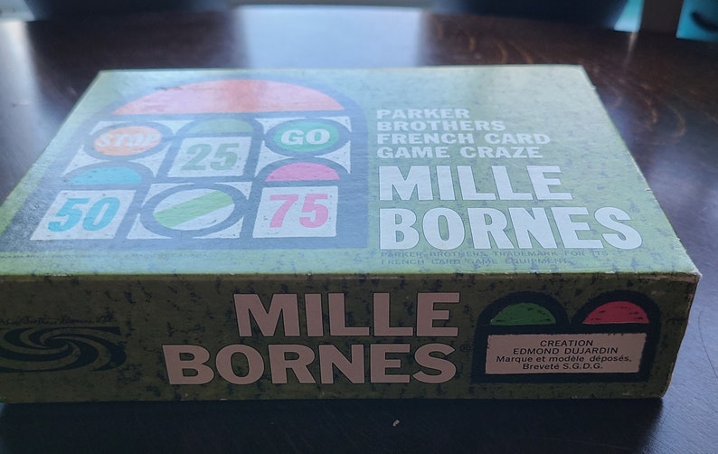Vintage 1964 Mille Bornes Board Game French Game Cards - Etsy