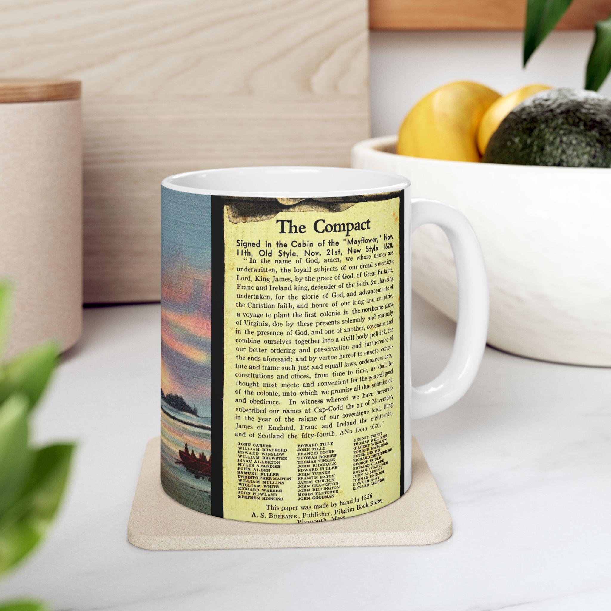 Genealogy Gift - MAYFLOWER Legacy Vintage Postcards - Ceramic Coffee ...