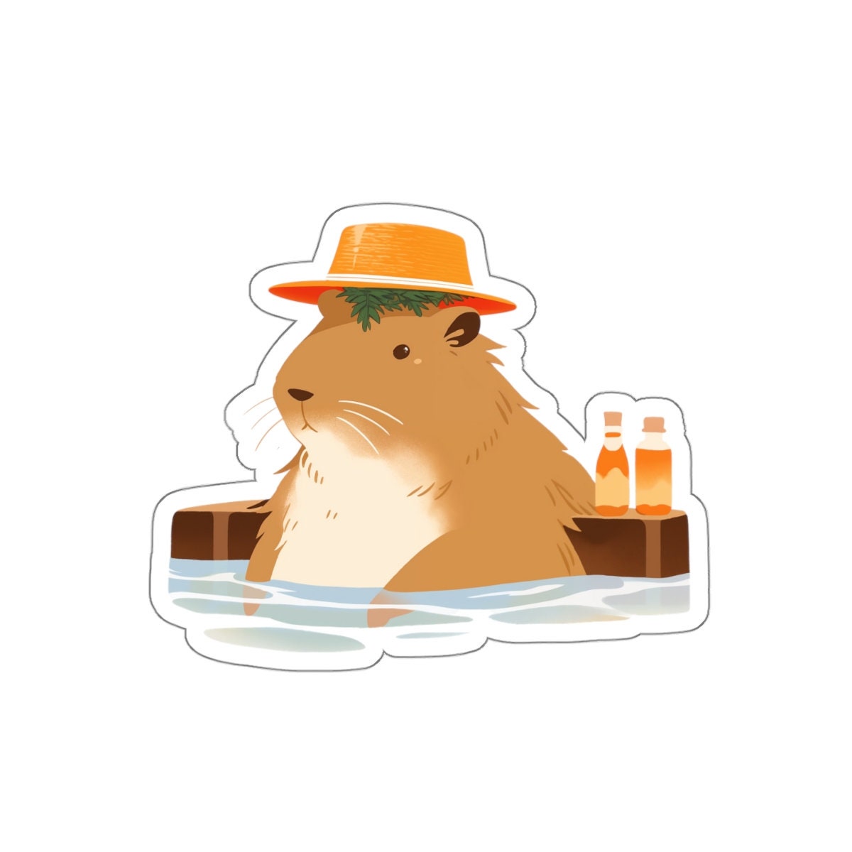 Capybara Sticker, Cute Capybaras Sticker, Capybara Vinyl Sticker ...