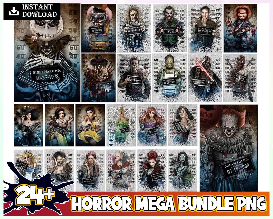 Horror Characters Png Mega Bundle, Horror Friends Png, Horror Bundle ...