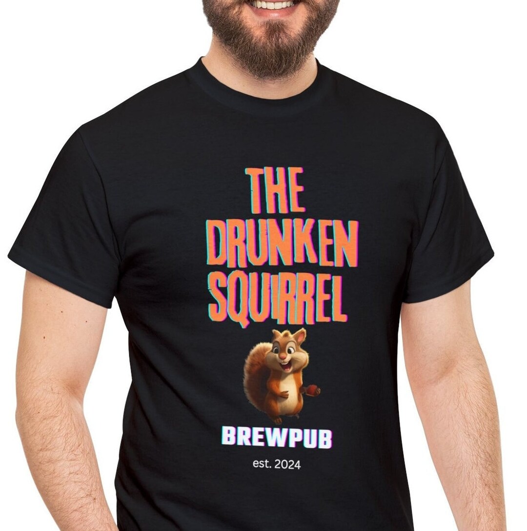 The Drunken Squirrel Tee, Funny Tshirt, Squirrel Tshirt, Squirrel With ...