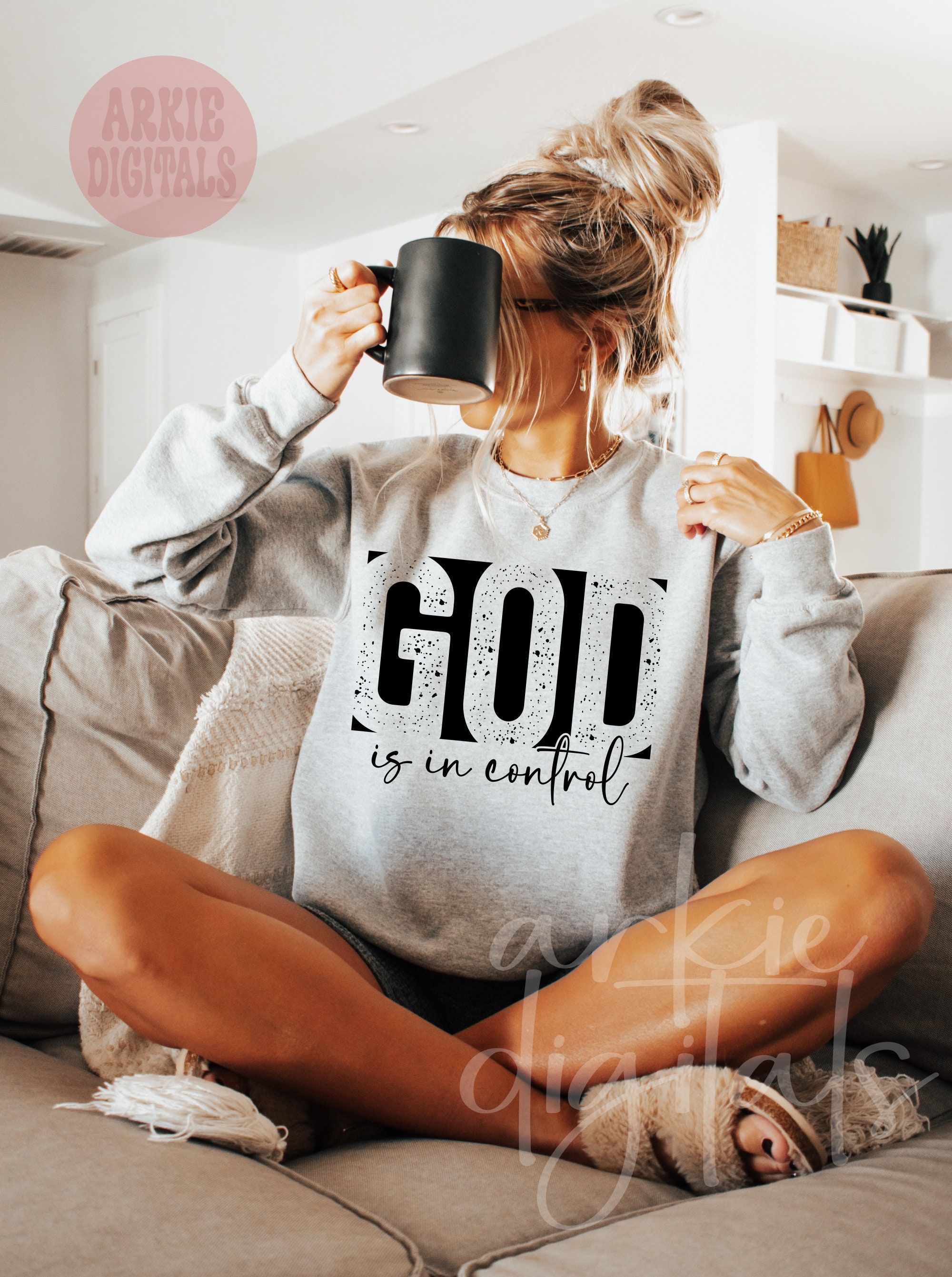 GOD IS IN Control Svg Png, Christian Design, Mother's Day Png, Faith ...