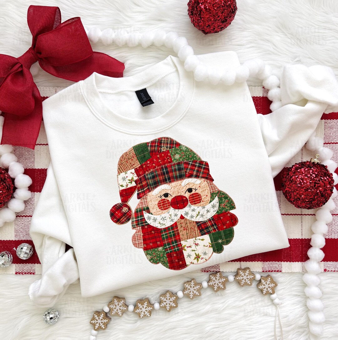 Faux Embroidery Applique Santa Claus Face Png | Christmas Santa Claus ...