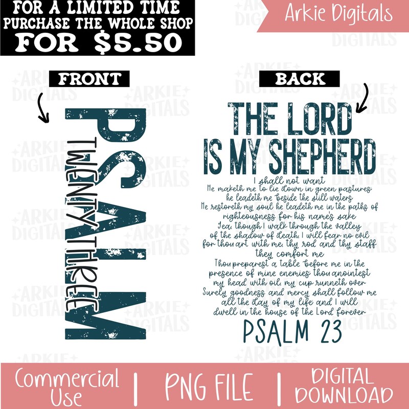 Psalm 23 Svg - Etsy