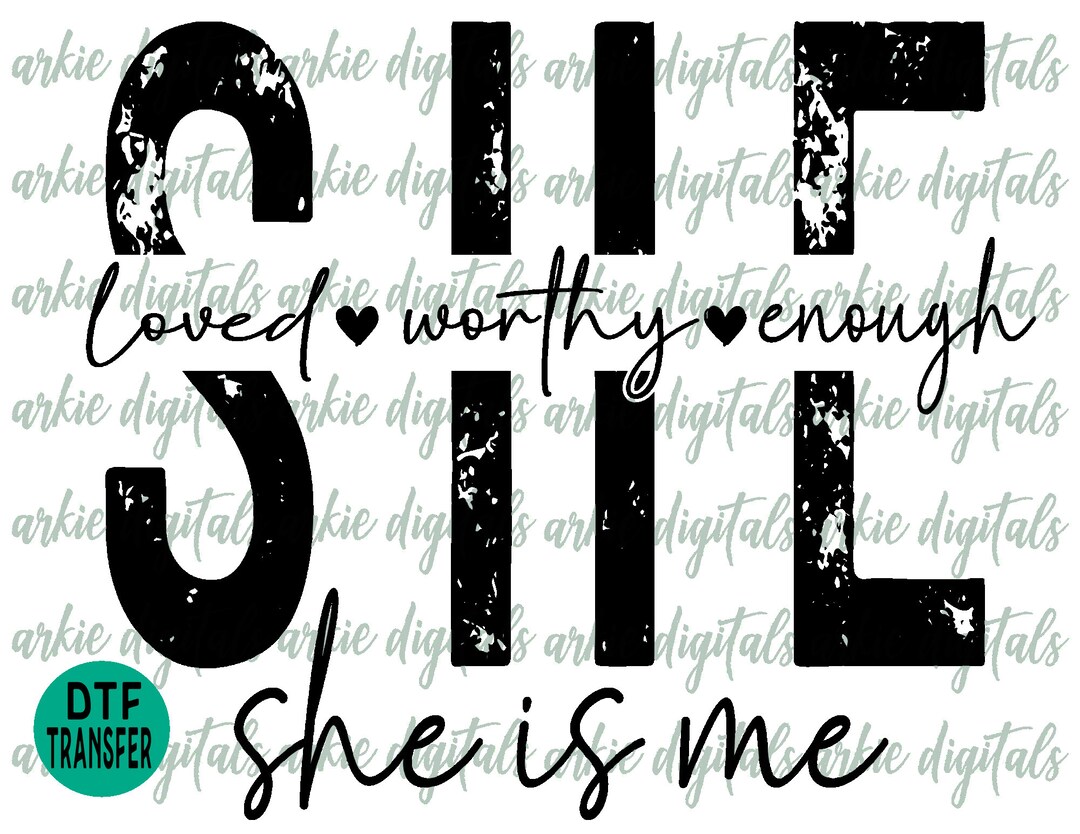 DTF Transfer She is Worthy, Ready to Press DTF Transfer, She is Worthy ...