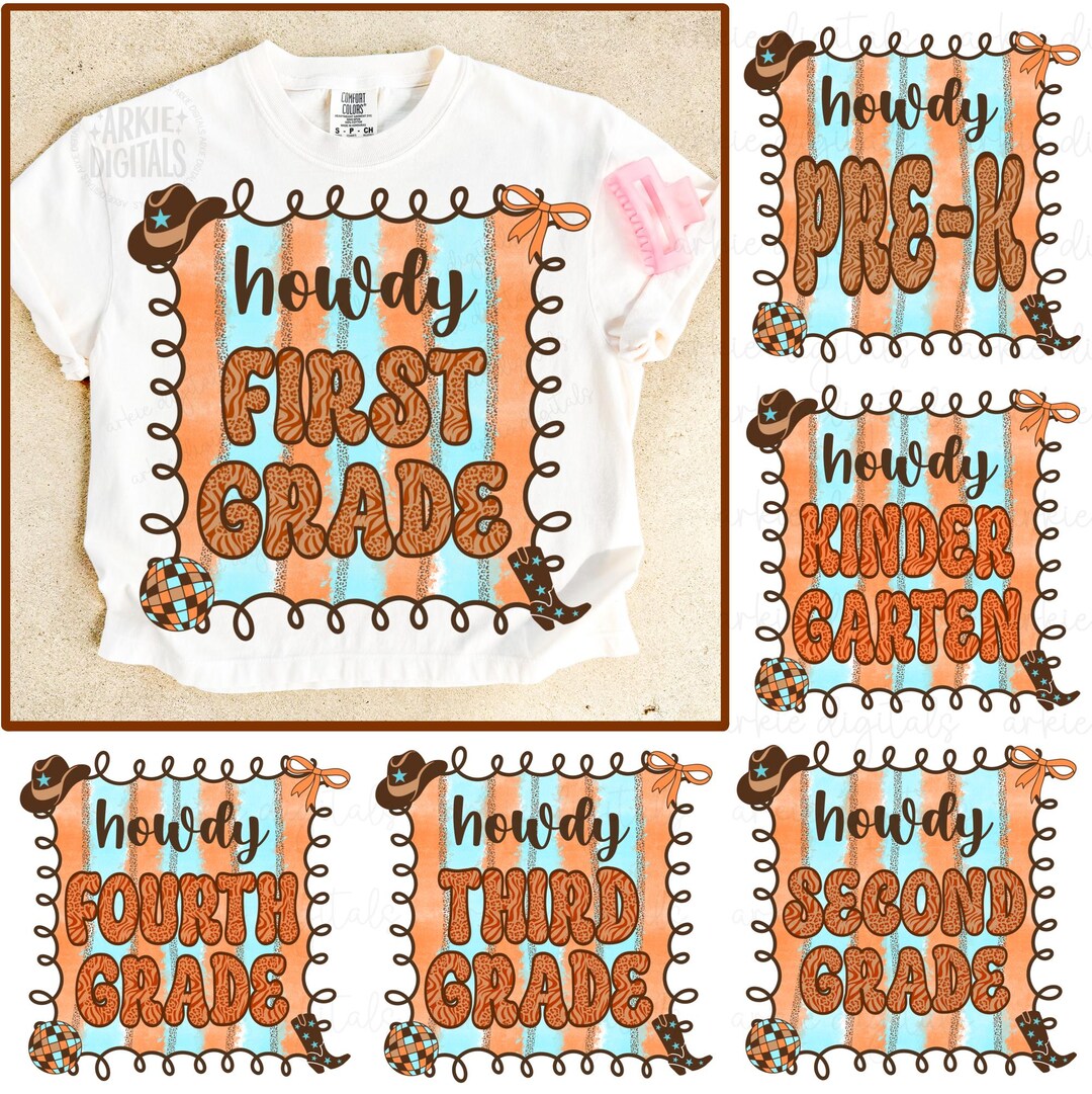 Howdy Western Back to School PNG Bundle: Retro Coquette Design (digital ...