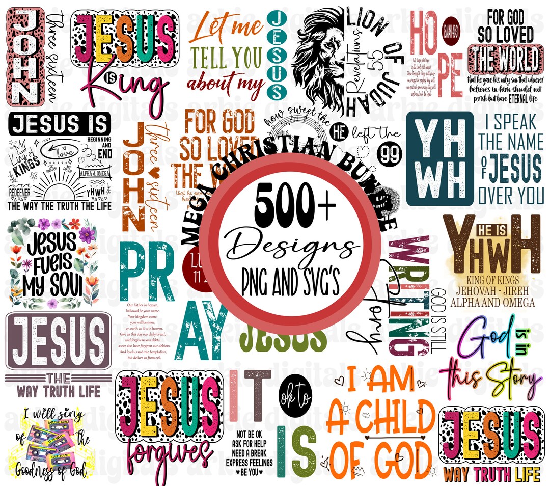 MEGA CHRISTIAN BUNDLE: Christain Png Svg Bundle, Faith Based Designs ...