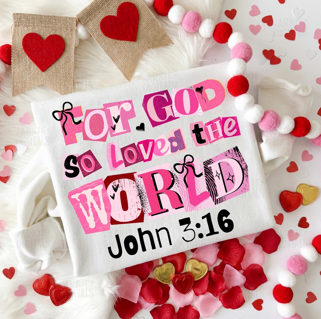 Preppy John 3:16 Png | Bible Verse Png | Christian Bundle Png ...
