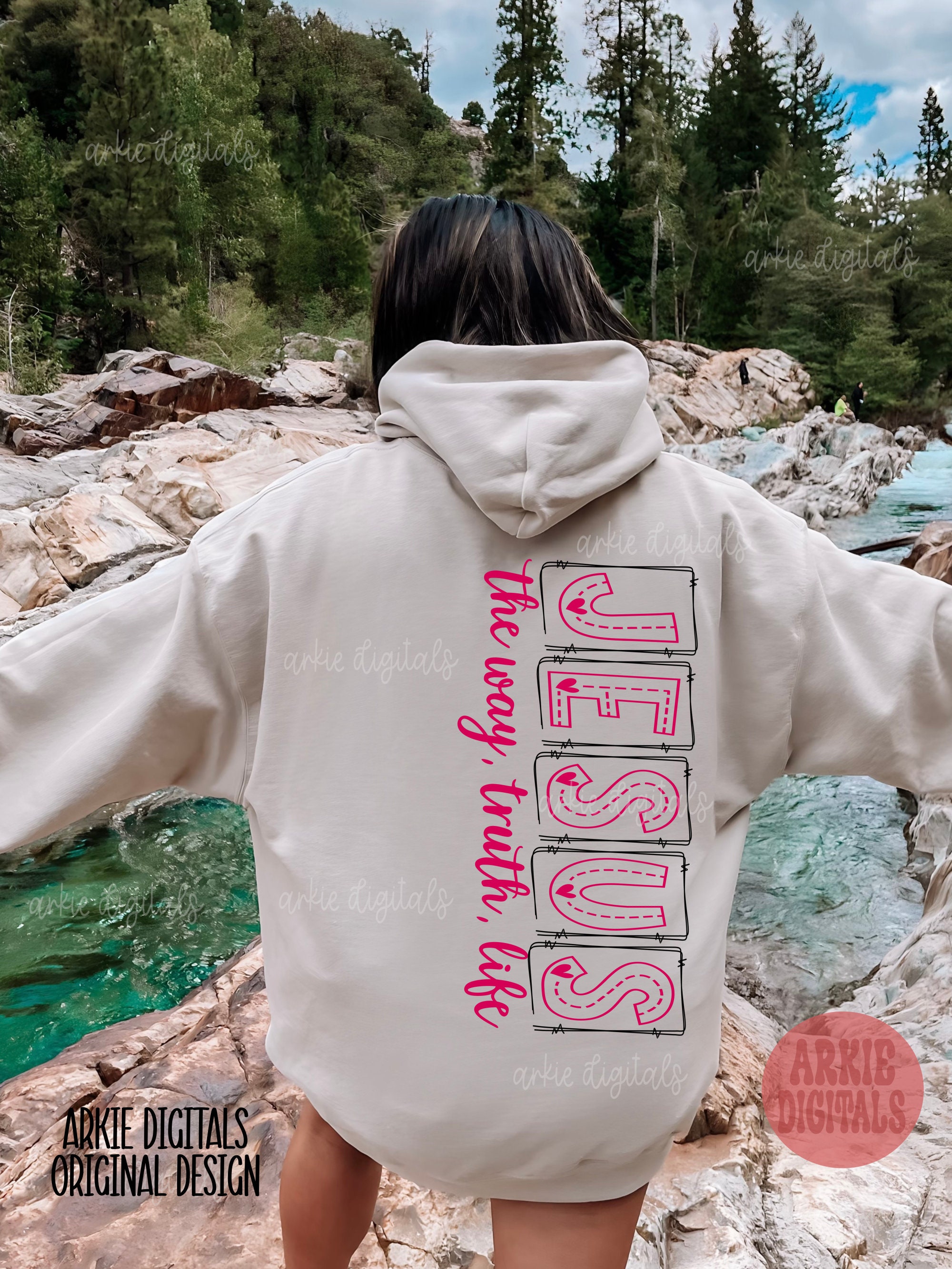 JESUS THE WAY Truth Life Easter Png, Digital Download Png, Sleeve ...