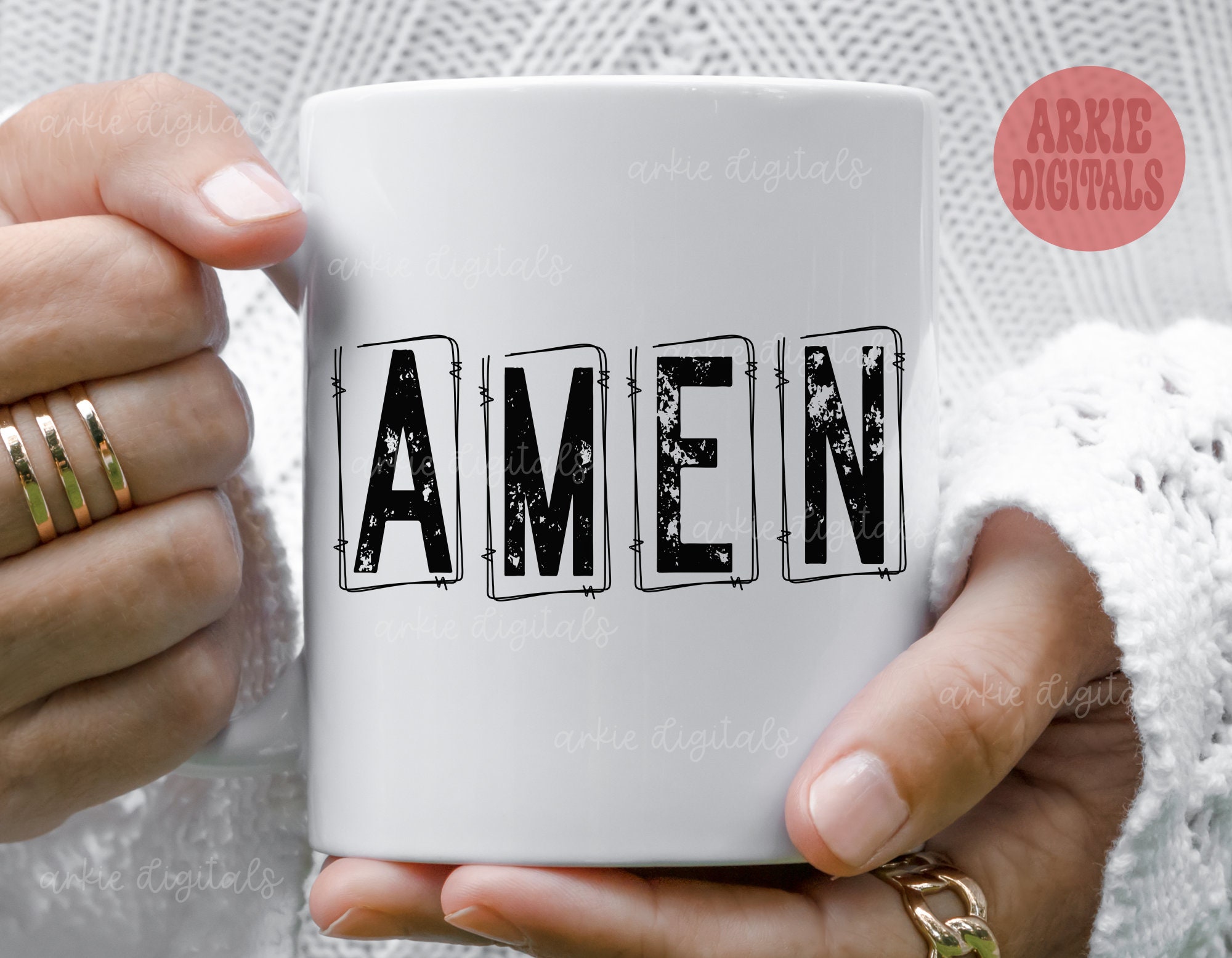 AMEN CHRISTIAN PNG, Digital Download Png, Sleeve Design, Christian Png ...