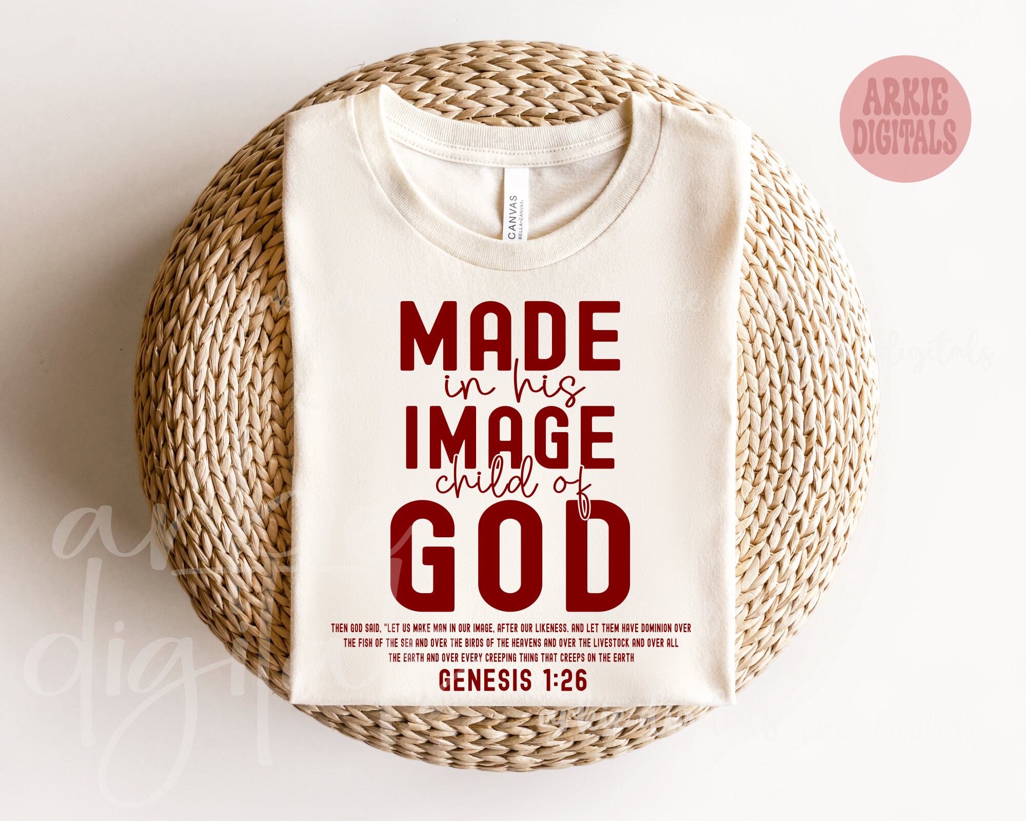 Made in His Image Christian SVG PNG: Faith-based Easter Design (digital ...