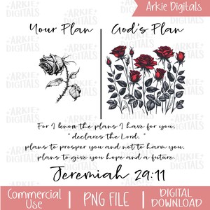 Your Plan Gods Plan PNG: Christian Bible Verse Design (digital Download ...