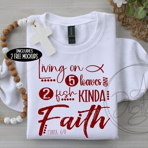 5 Loaves 2 Fish Faith Design: Christian SVG PNG (digital Download) - Etsy