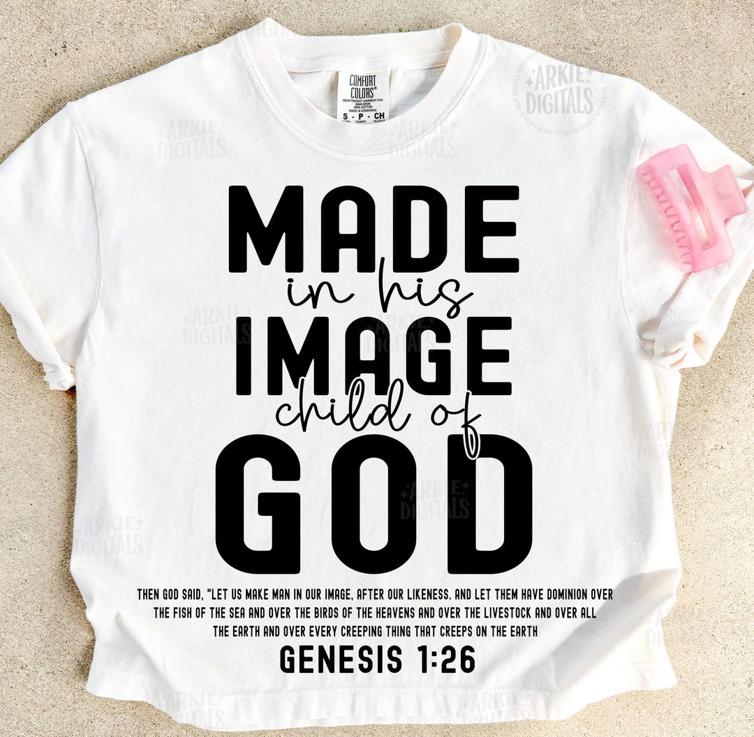 Made in His Image Christian SVG PNG: Faith-based Easter Design (digital ...
