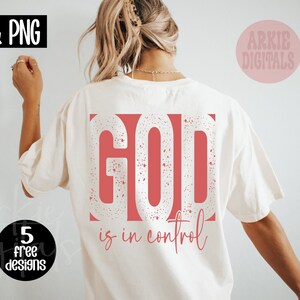 God is in Control SVG PNG: Christian Faith Design (digital Download) - Etsy