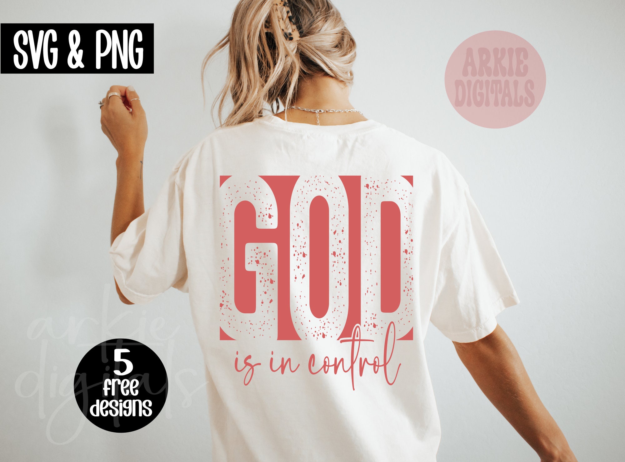 God is in Control SVG PNG: Christian Faith Design (digital Download) - Etsy