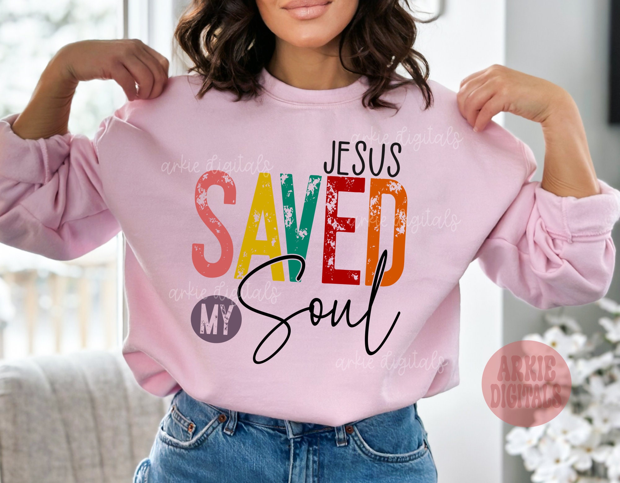 JESUS SAVED My SOUL Digital Download Png, Sleeve Design, Christian Png ...