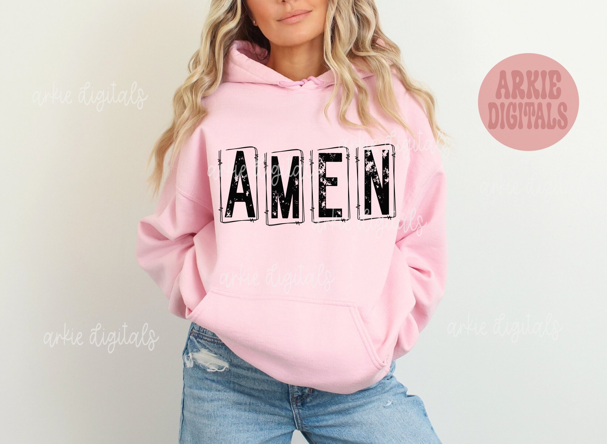 AMEN CHRISTIAN PNG, Digital Download Png, Sleeve Design, Christian Png ...