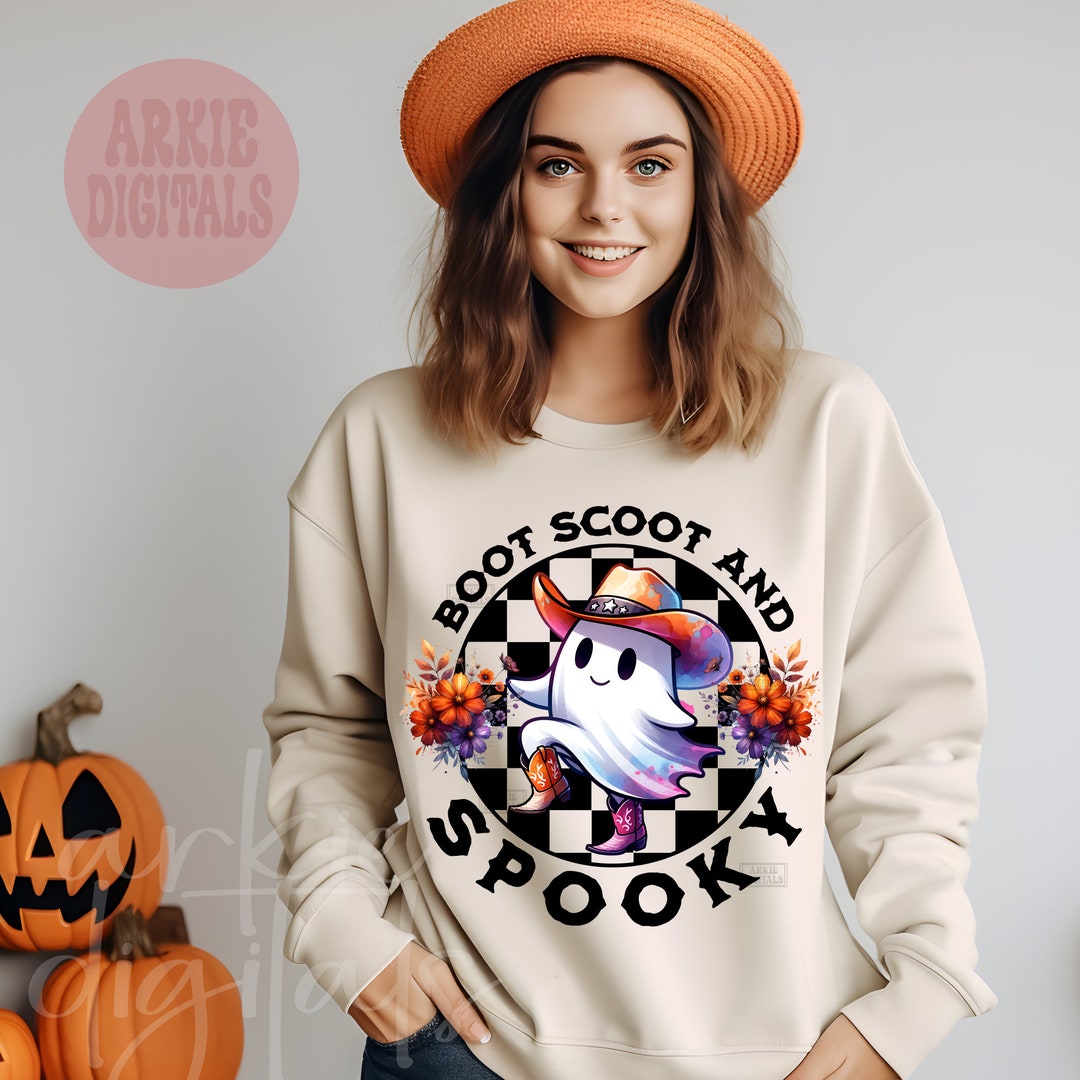 BOOT SCOOT and SPOOKY Png, Halloween Png Design, Spooky Season Design ...