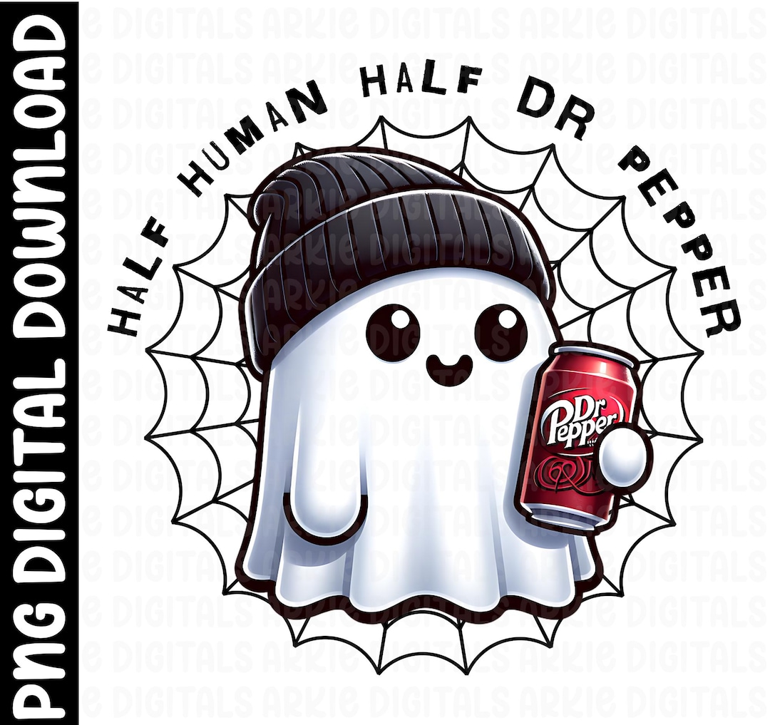 HALF HUMAN HALF Dr Pepper Png, Ghost Spiderweb Png, Dr. Pepper Ghost ...