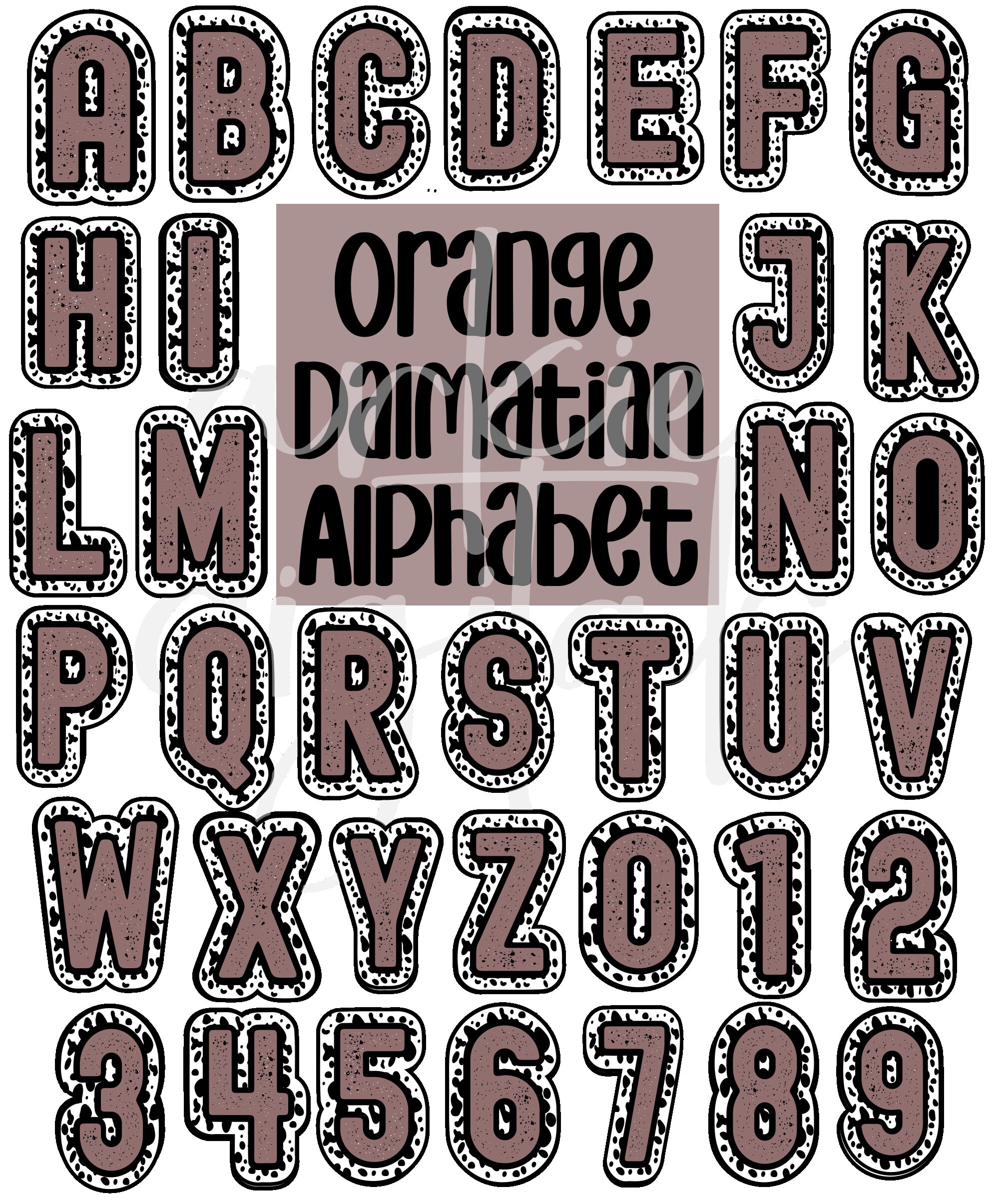 PURPLE DALMATIAN Png Doodle Letters, Doodle Alphabet, Sublimation ...