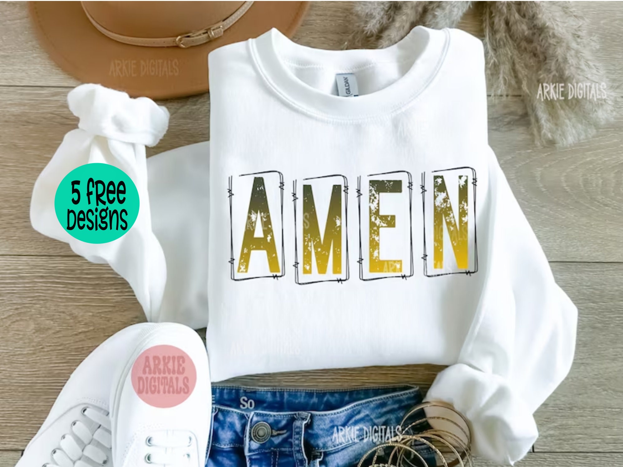 AMEN CHRISTIAN PNG, Digital Download Png, Sleeve Design, Christian Png ...