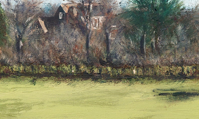 Original Painting Hand Painted Spring Afternoon in English Village ...