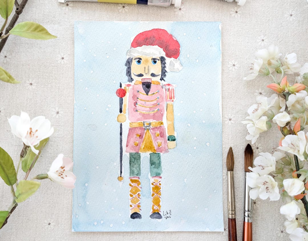 Original Watercolour Painting ,nutcracker Watercolour , Christmas Arts ...